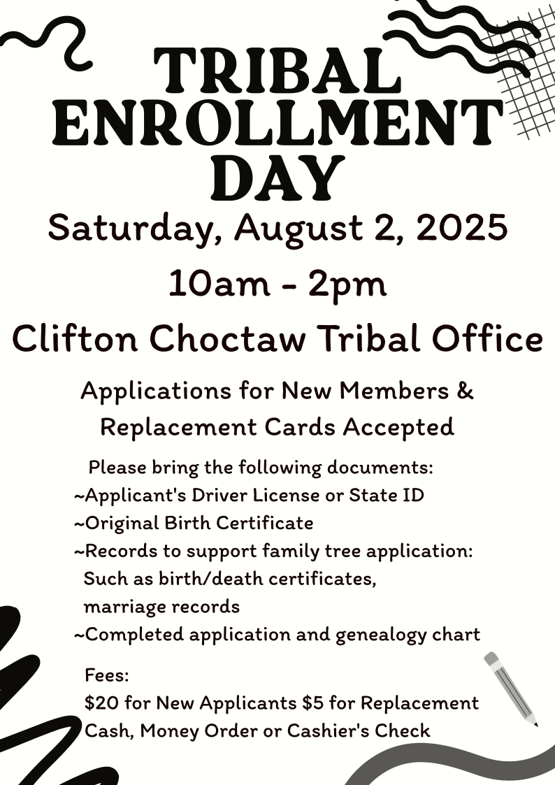Tribal Enrollment Day - Clifton Choctaw Tribal Reservation, Inc