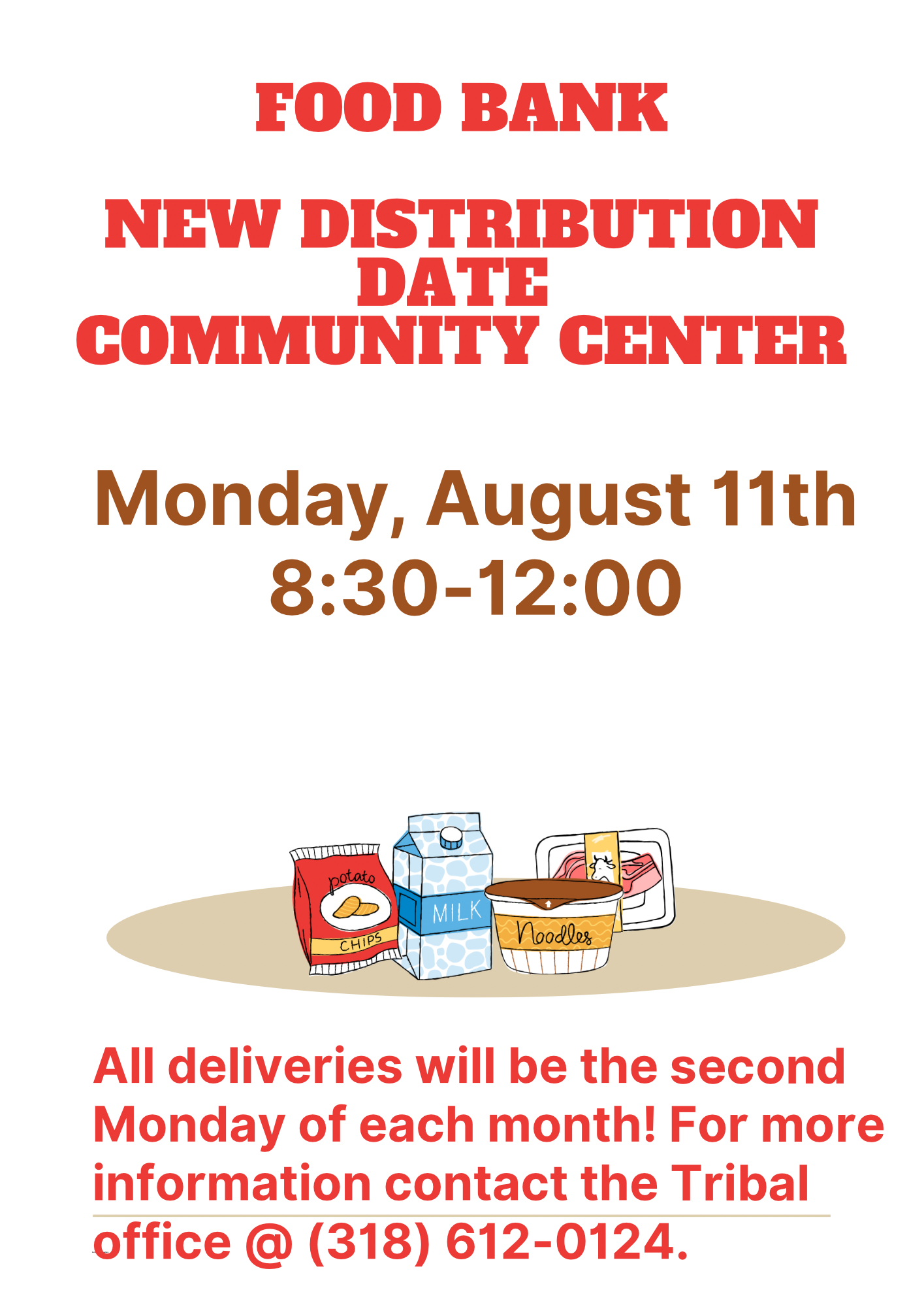 FOOD BANK DISTRIBUTION - Clifton Choctaw Tribal Reservation, Inc